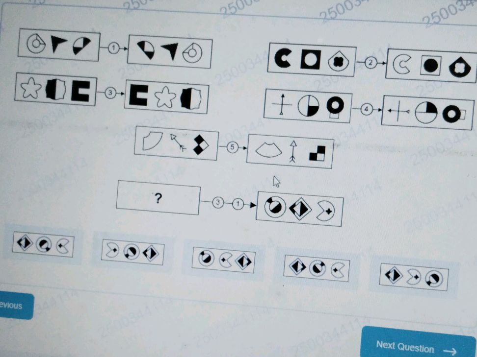 Identify the pattern and select the next | StudyX