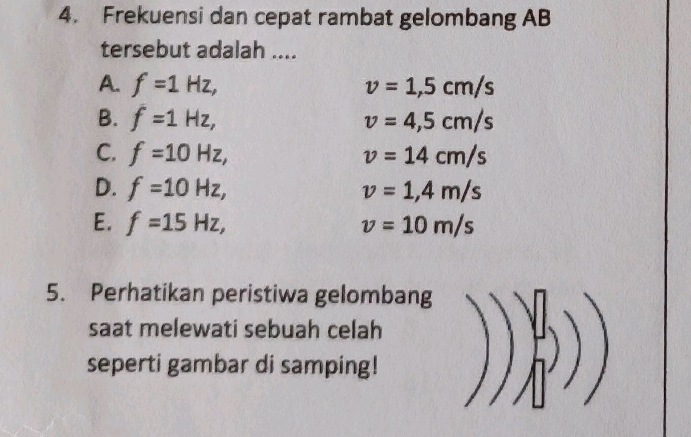 4. Frekuensi dan cepat rambat gelombang AB | StudyX