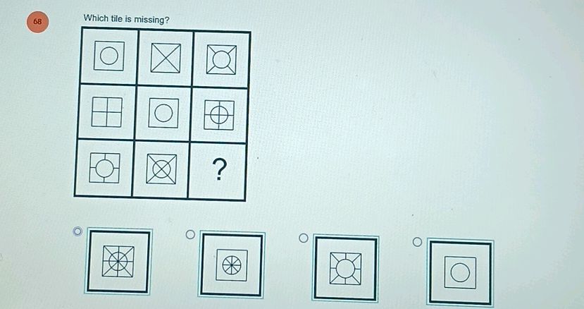 Which tile is missing? | | | | | StudyX