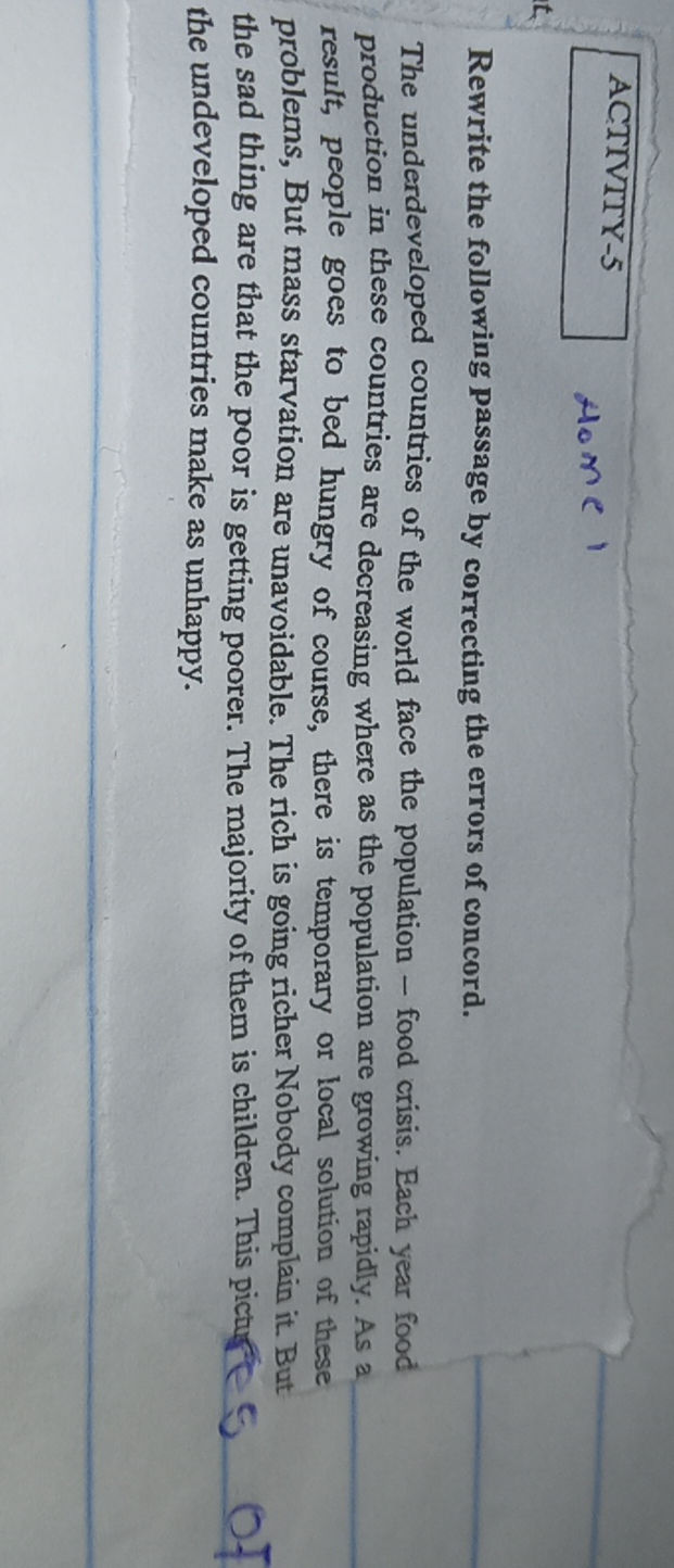 Rewrite the following passage by correcting | StudyX