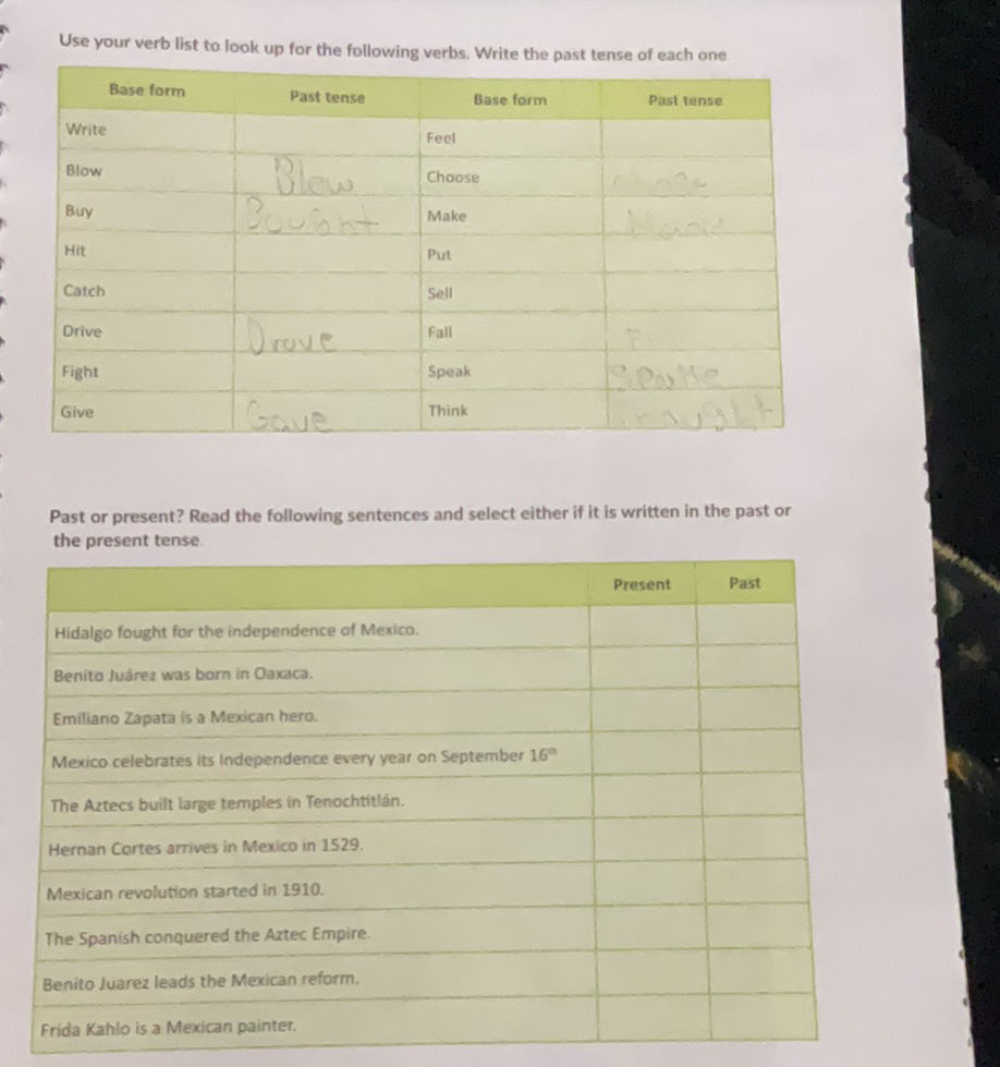 Use your verb list to look up for the | StudyX
