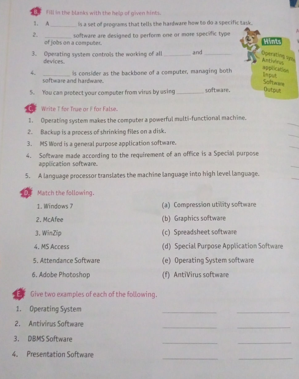 B. Fill in the blanks with the help of given | StudyX