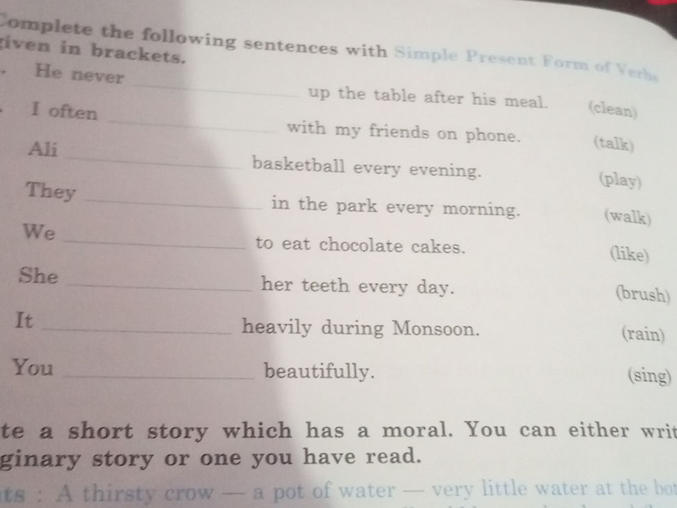 Complete the following sentences with Simple | StudyX