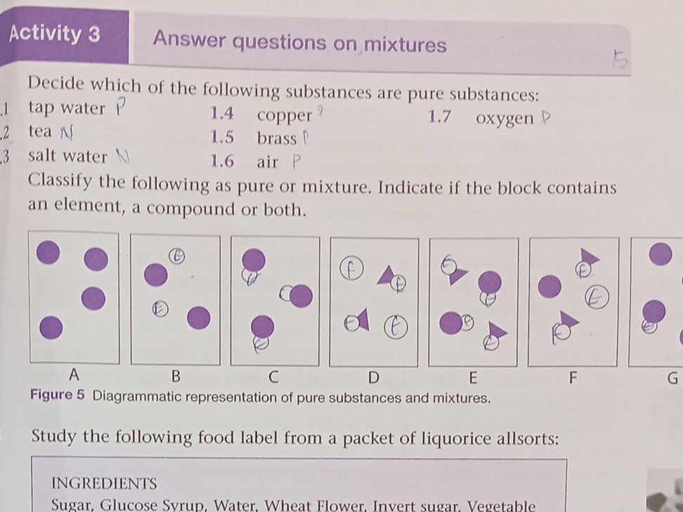 Decide which of the following substances are | StudyX