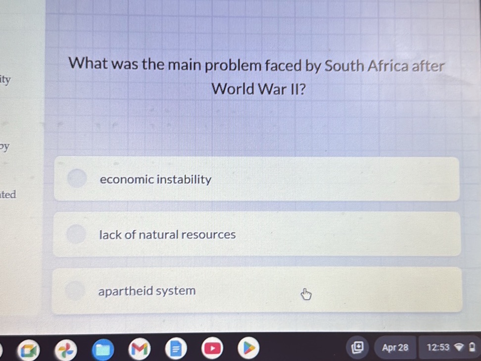 What was the main problem faced by South | StudyX