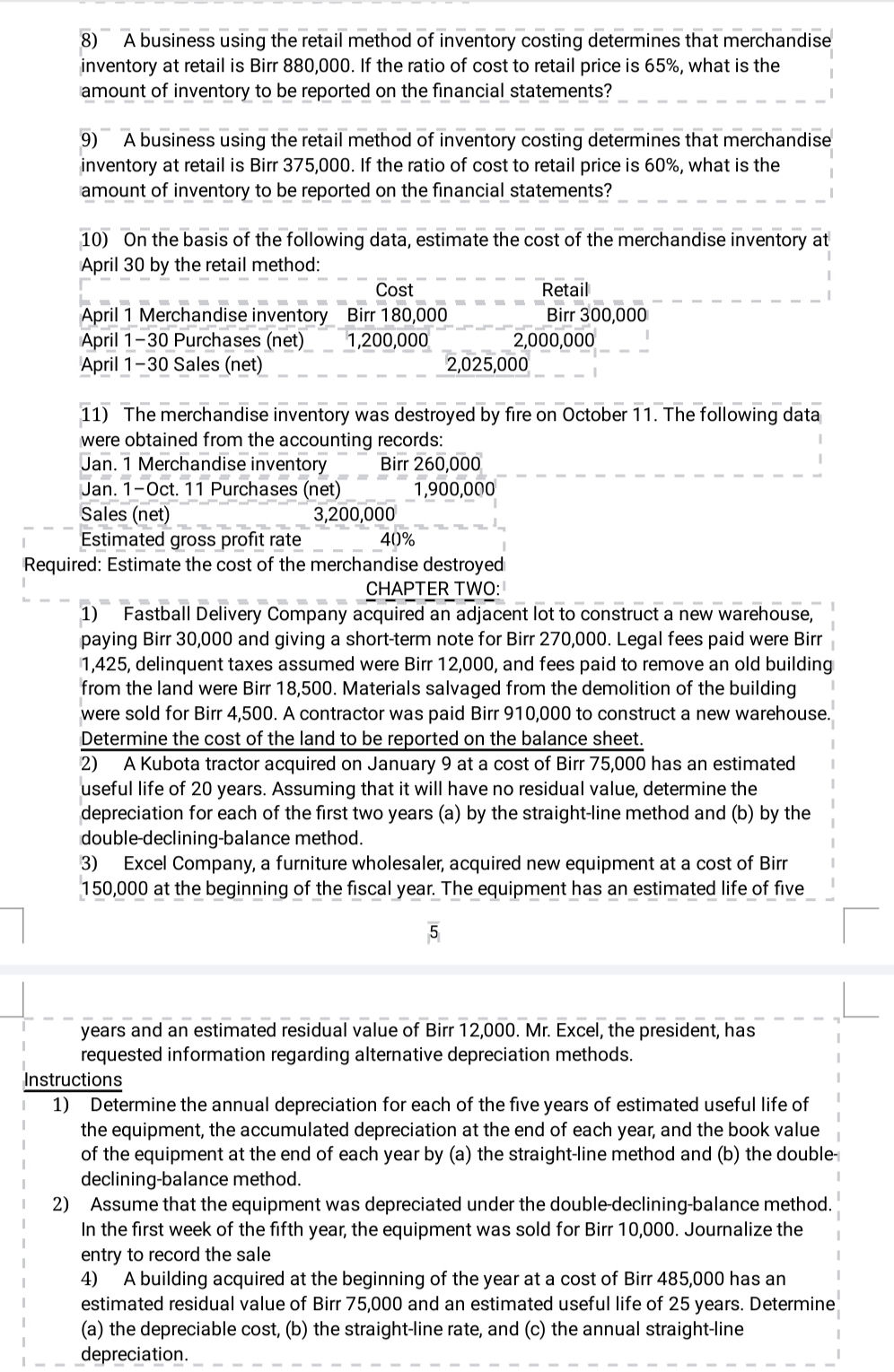 8) A business using the retail method of | StudyX