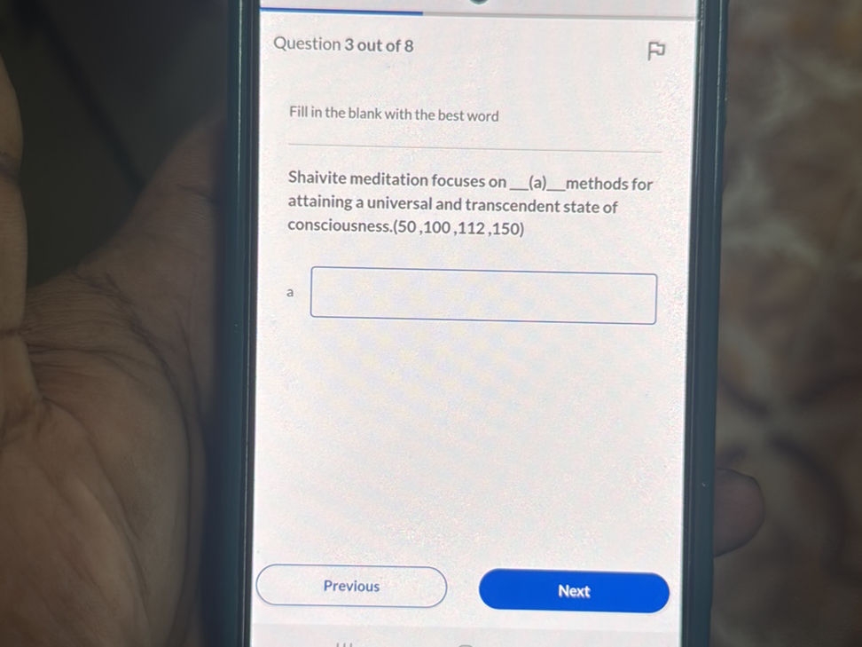 Question 3 out of 8 Fill in the blank with | StudyX