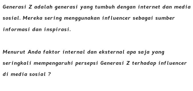 Generasi Z adalah generasi yang tumbuh