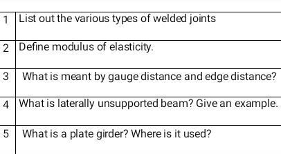 1 | List out the various | StudyX
