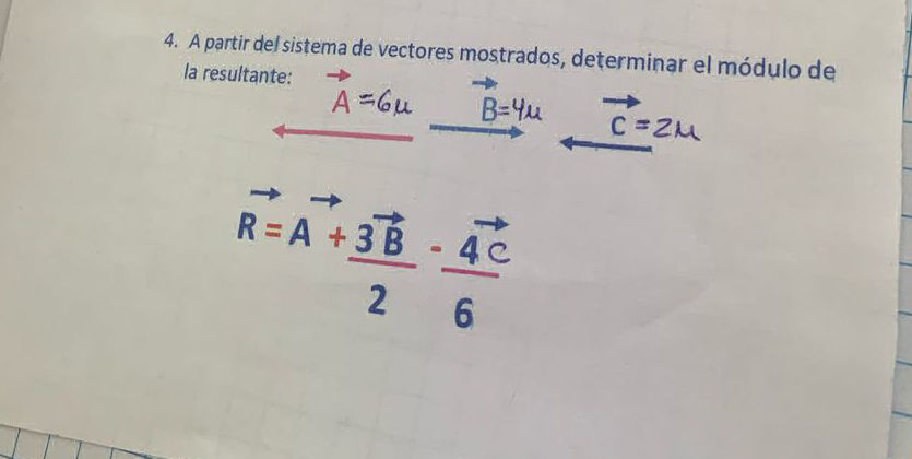 4. A partir del sistema de vectores | StudyX