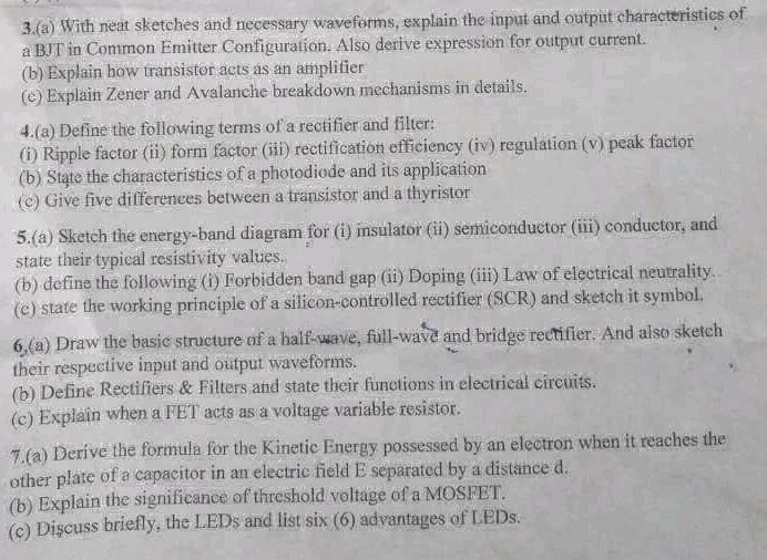 3.(a) With neat sketches and necessary | StudyX