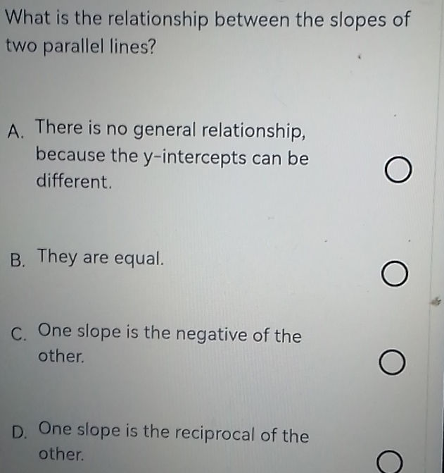 What is the relationship between the slopes | StudyX