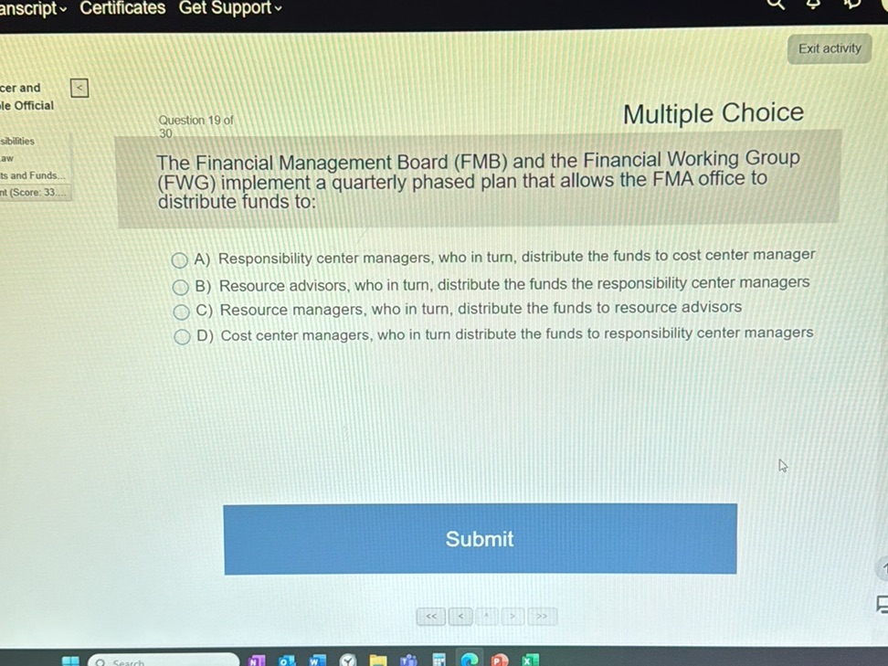 The Financial Management Board (FMB) and the | StudyX