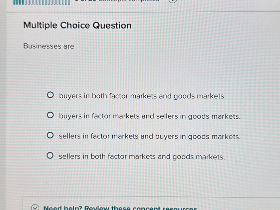Multiple Choice Question Businesses are O | StudyX