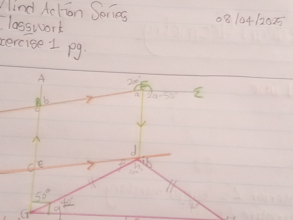 A diagram with angles and lines is shown. | StudyX