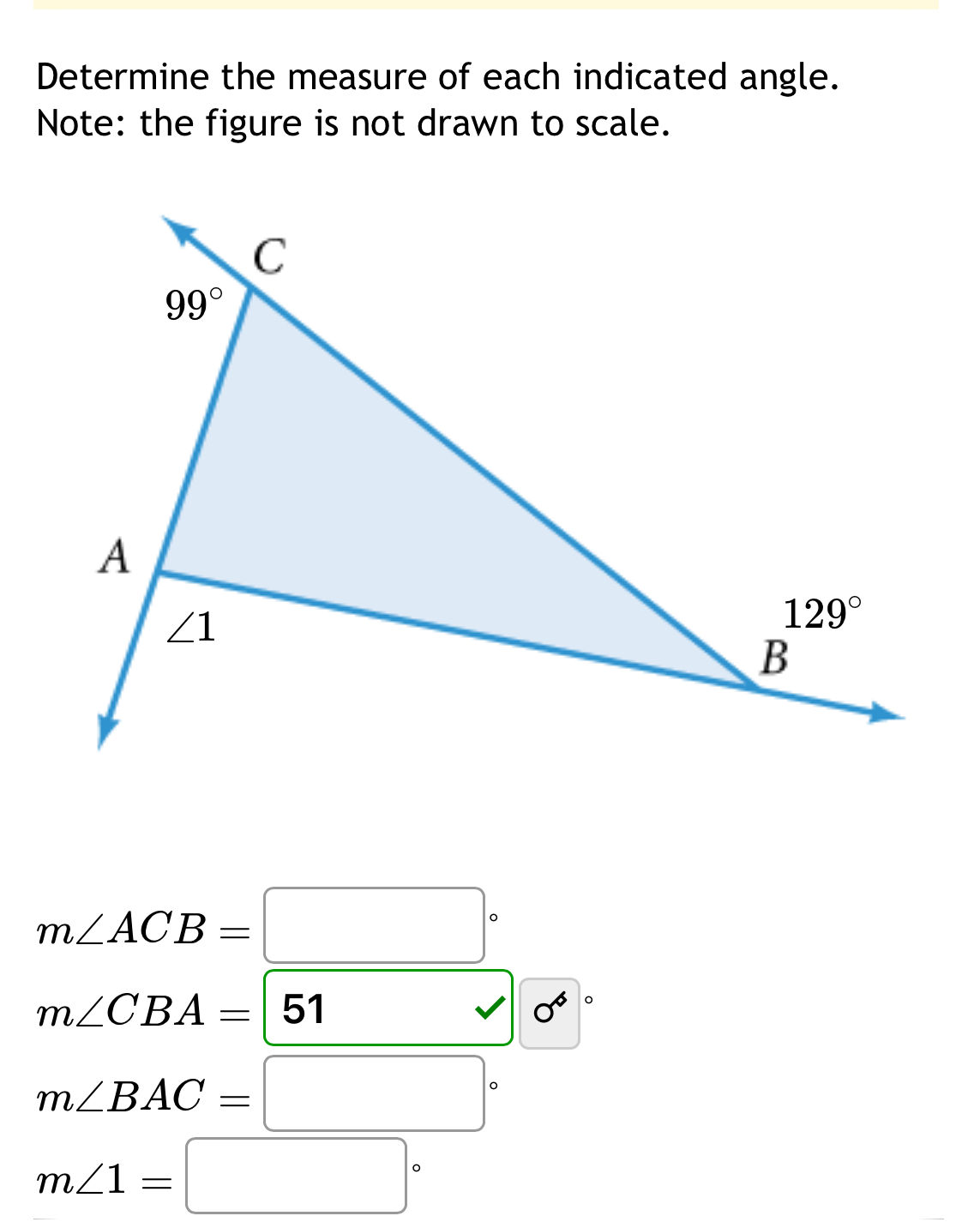 Determine the measure of each indicated | StudyX