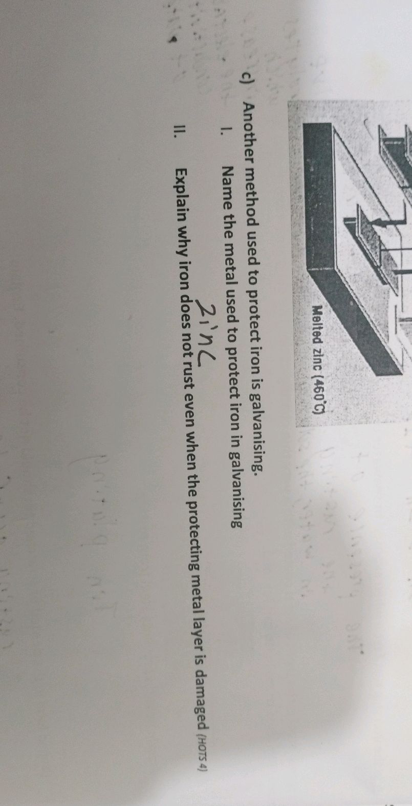 c) Another method used to protect iron is | StudyX