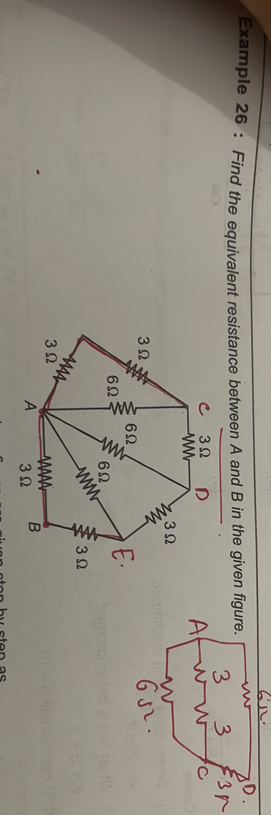 Example 26: Find the equivalent resistance | StudyX