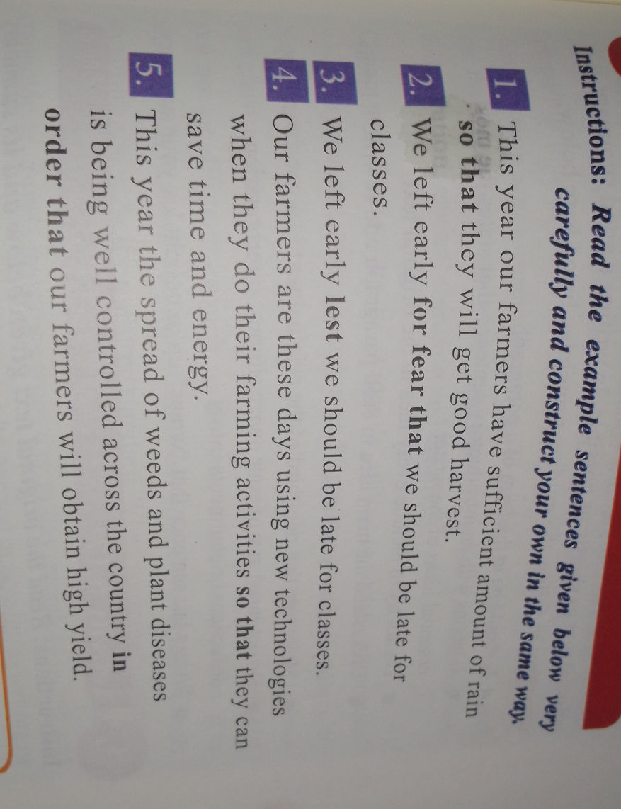 Instructions: Read the example sentences | StudyX