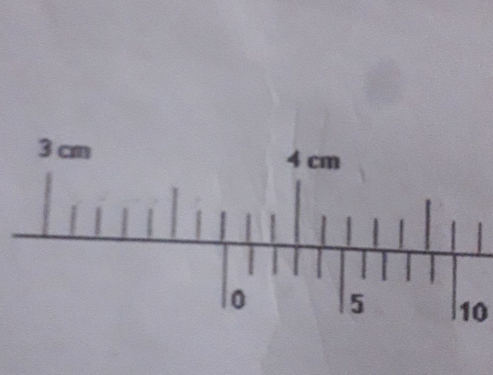 The image shows a ruler with markings. The | StudyX