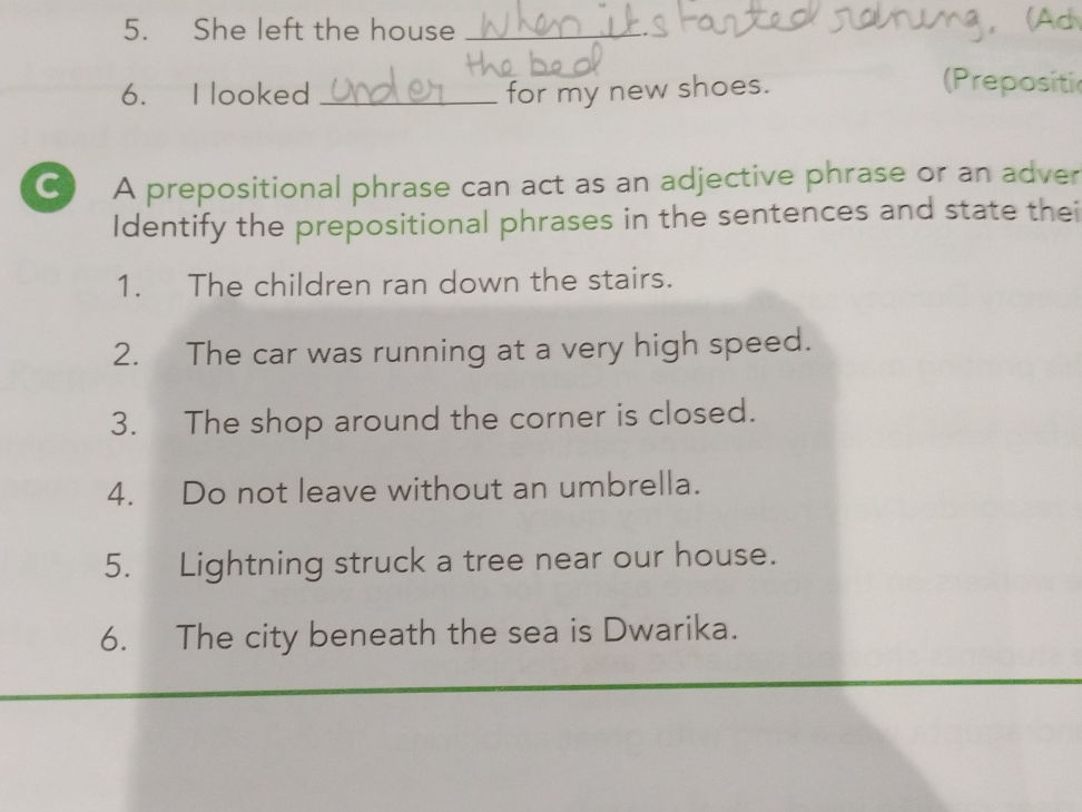 A prepositional phrase can act as an | StudyX