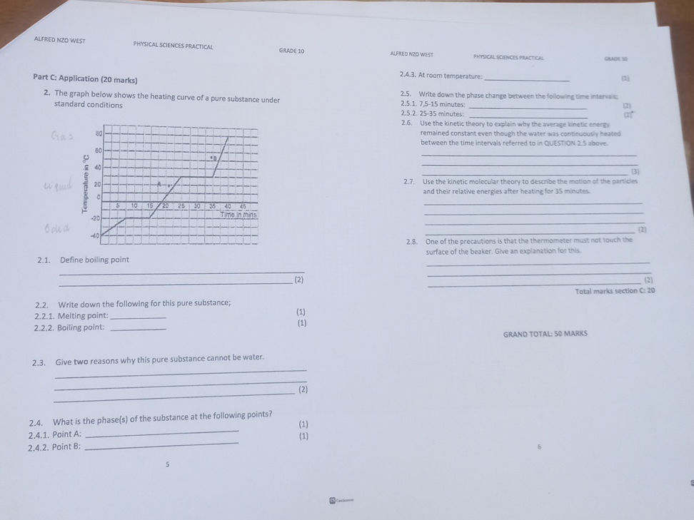 2. The graph below shows the heating curve | StudyX