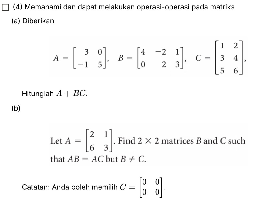 (4) Memahami dan dapat melakukan | StudyX