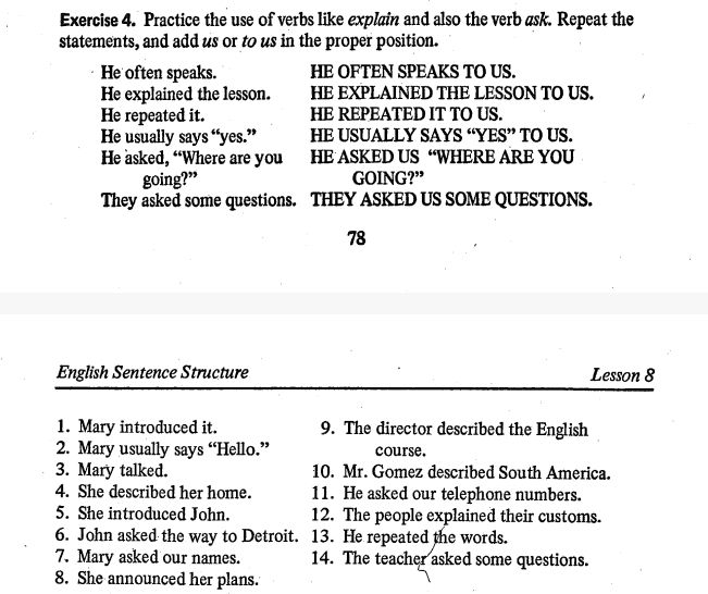 Exercise 4. Practice the use of verbs like | StudyX