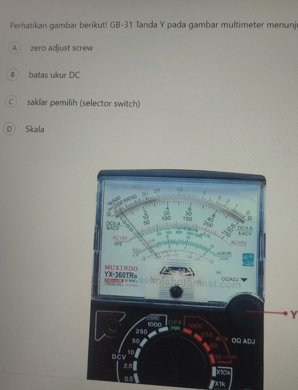Perhatikan gambar berikut! GB-31 Tanda Y | StudyX