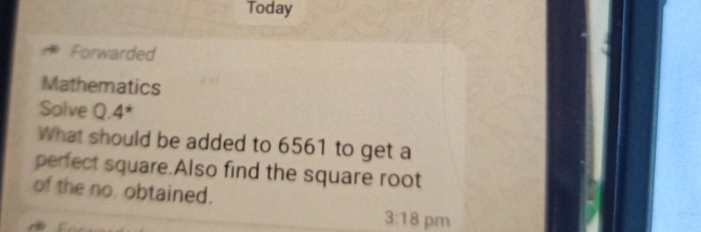 What should be added to 6561 to get a | StudyX