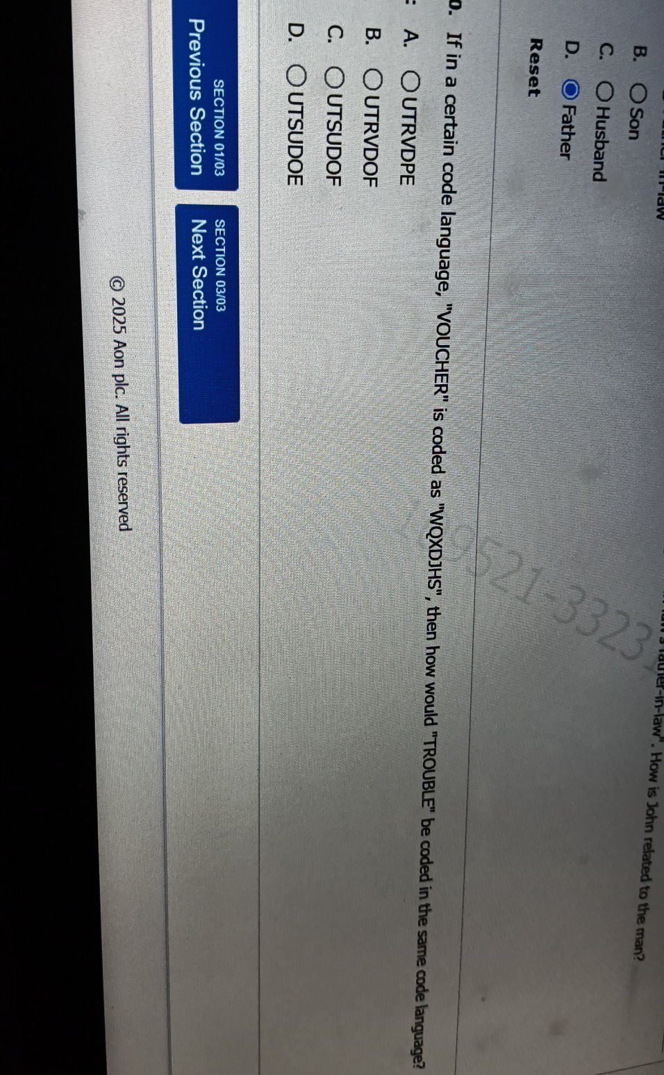 10. If in a certain code language, "VOUCHER" | StudyX