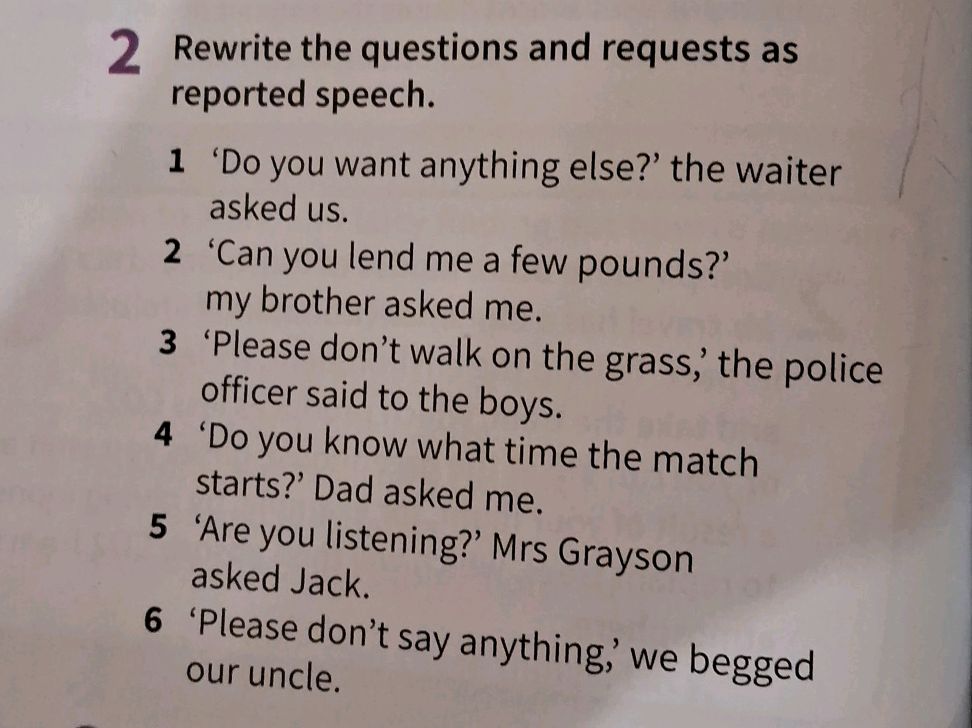 Rewrite the questions and requests as | StudyX