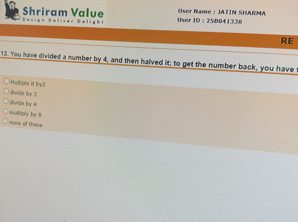 13. You have divided a number by 4, and then | StudyX