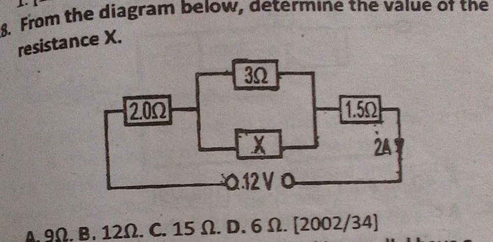 8. From the diagram below, determine the | StudyX