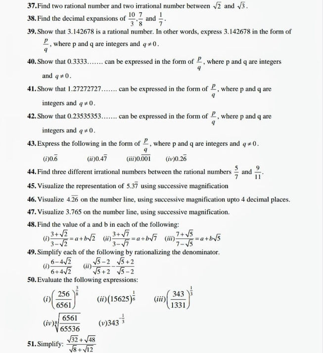 37. Find two rational number and two | StudyX