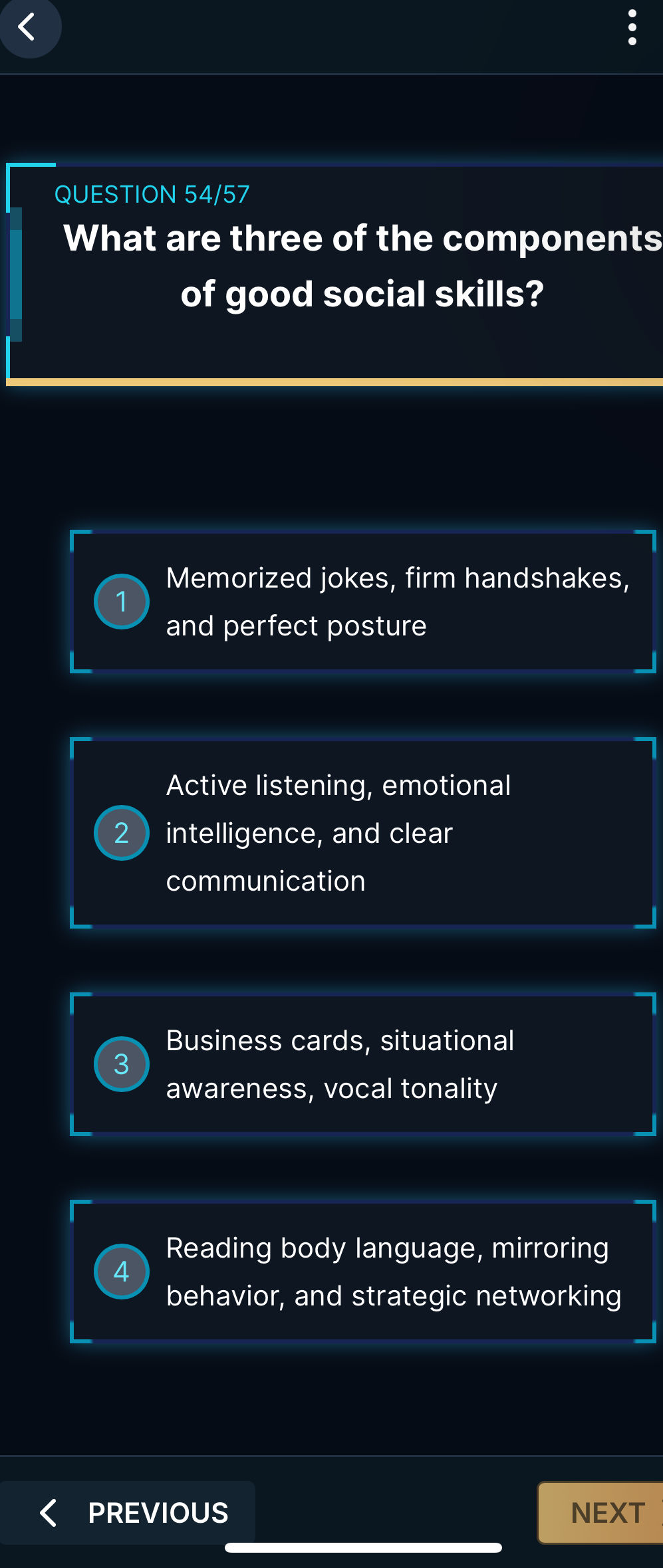 What are three of the components of good | StudyX