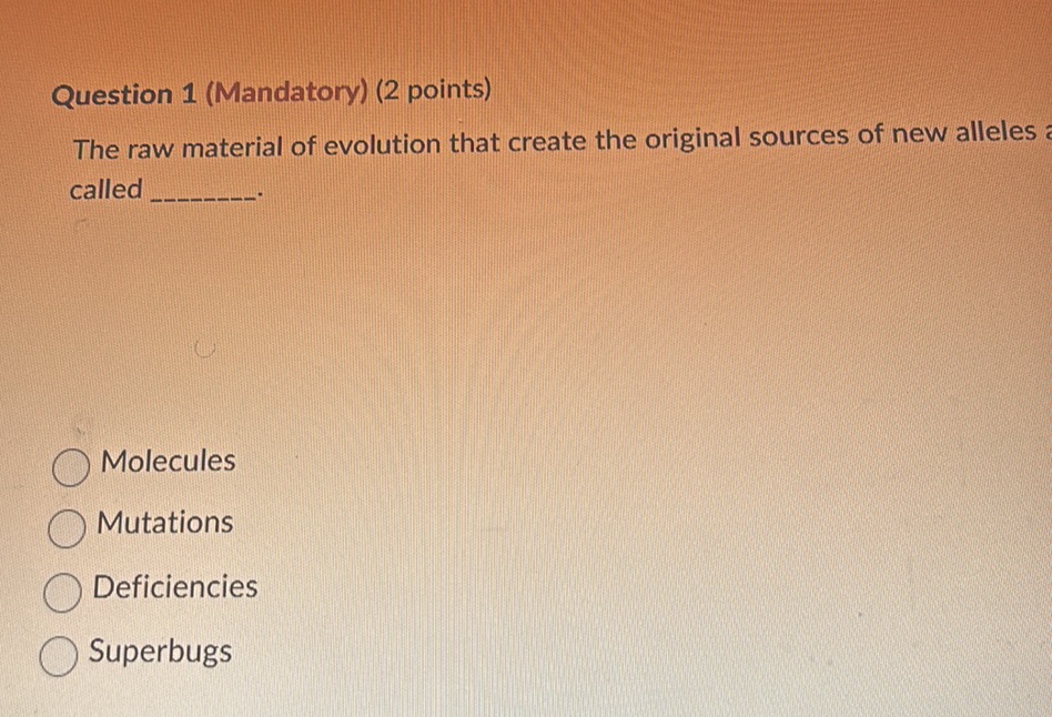 Question 1 (Mandatory) (2 points) The raw | StudyX