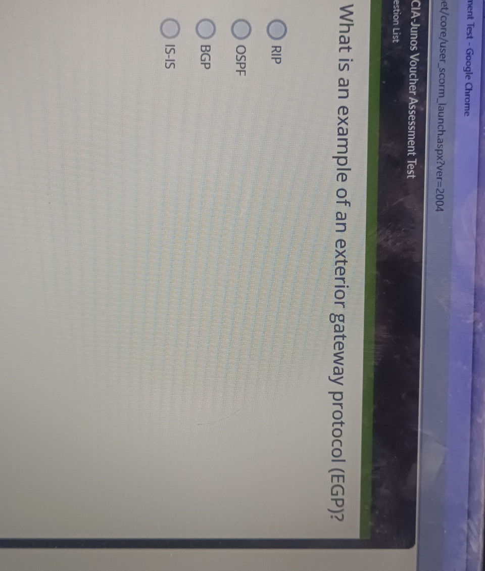 What is an example of an exterior gateway | StudyX