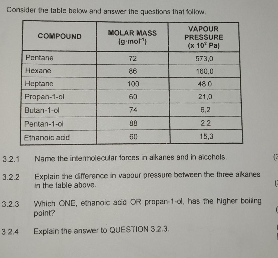 Consider the table below and answer the | StudyX