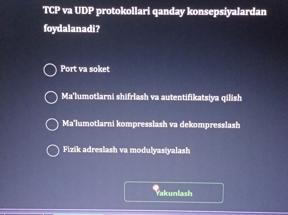 TCP va UDP protokollari qanday | StudyX
