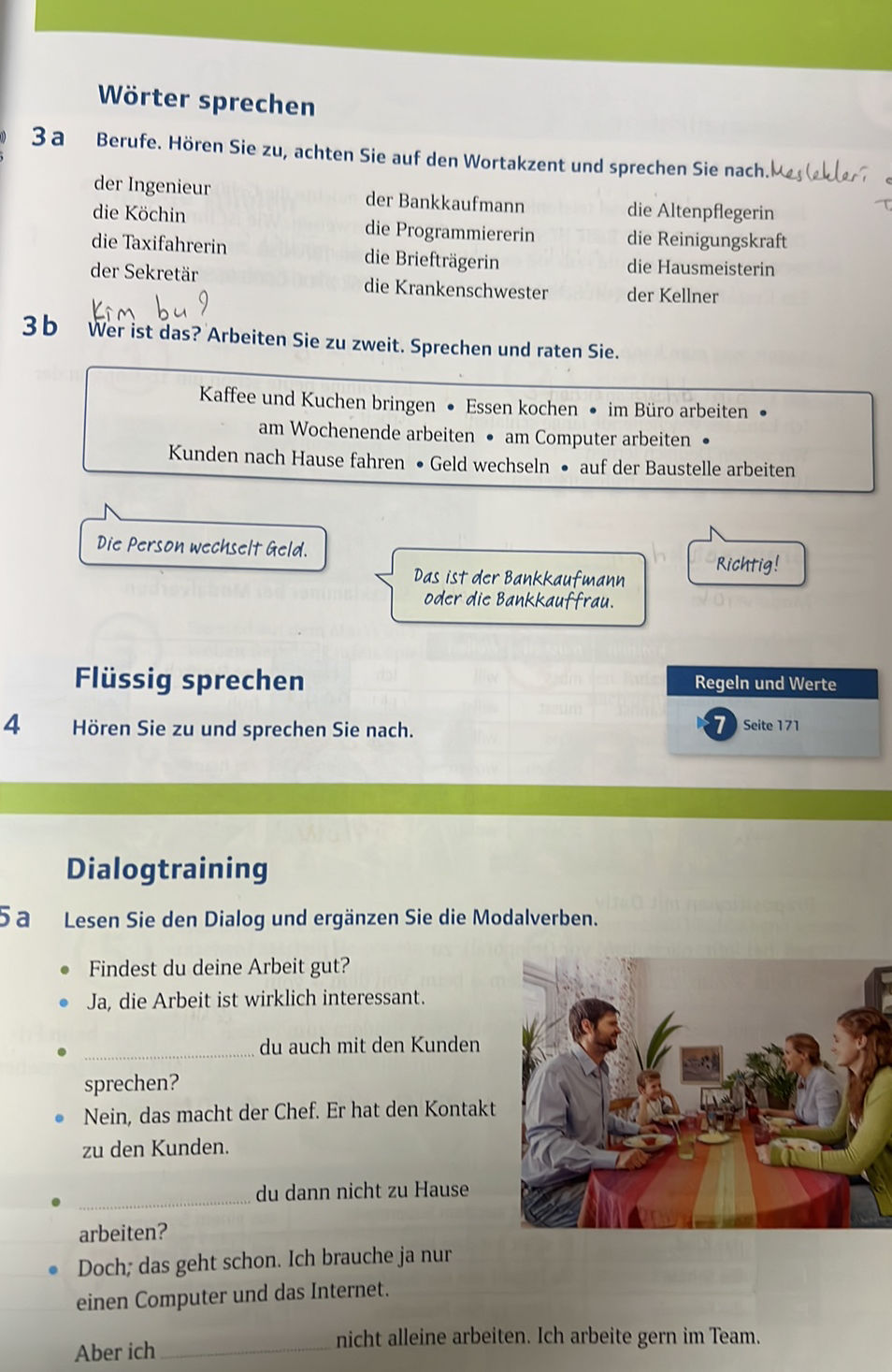 3a Berufe. Hören Sie zu, achten Sie auf den | StudyX