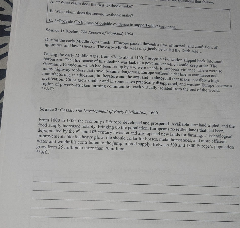 A. **What claim does the first textbook | StudyX