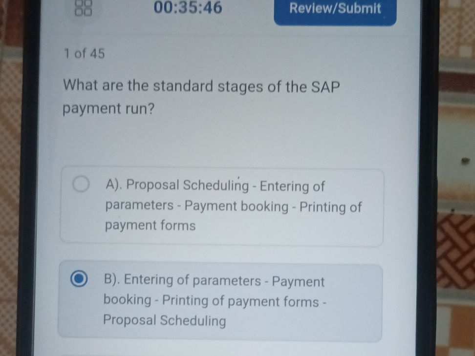What are the standard stages of the SAP | StudyX