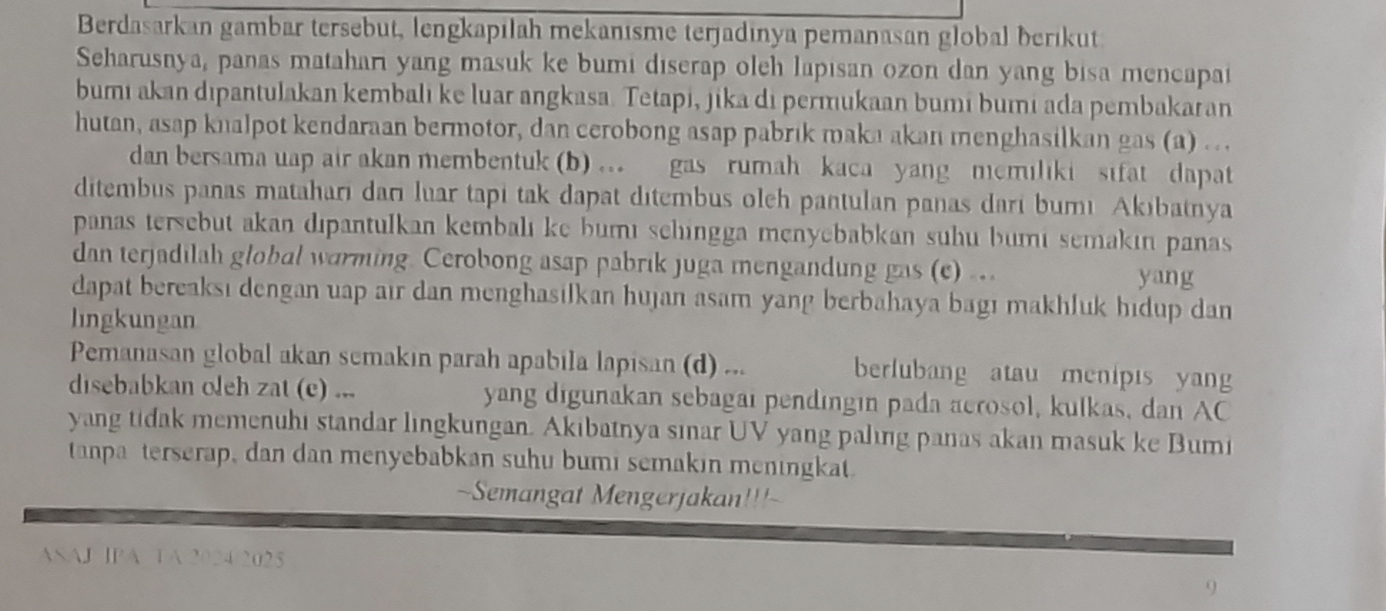 Berdasarkan gambar tersebut, lengkapilah | StudyX
