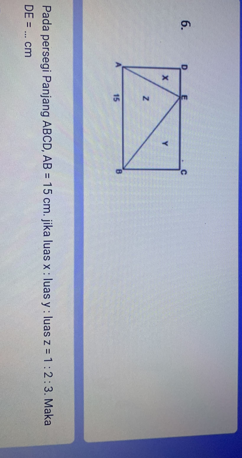 Pada persegi Panjang ABCD, AB = 15 cm. jika | StudyX