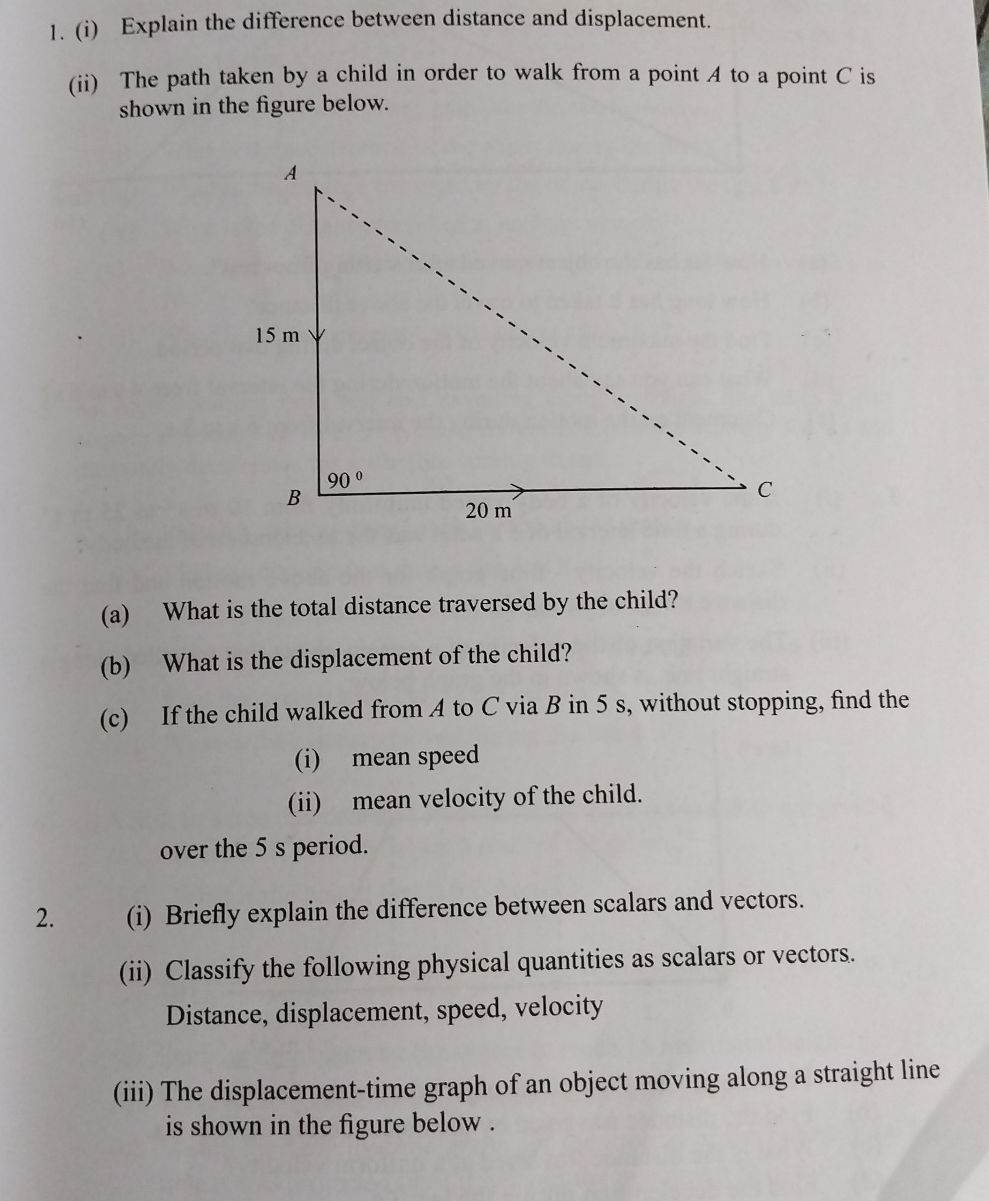1. (i) Explain the difference between | StudyX