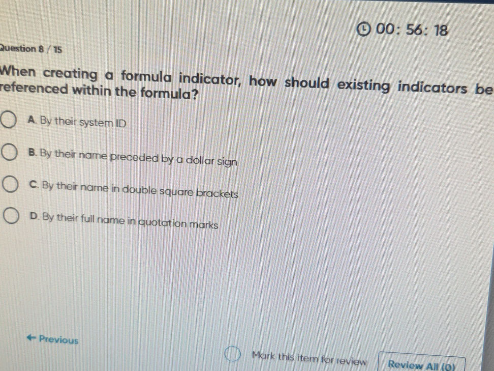 When creating a formula indicator, how | StudyX