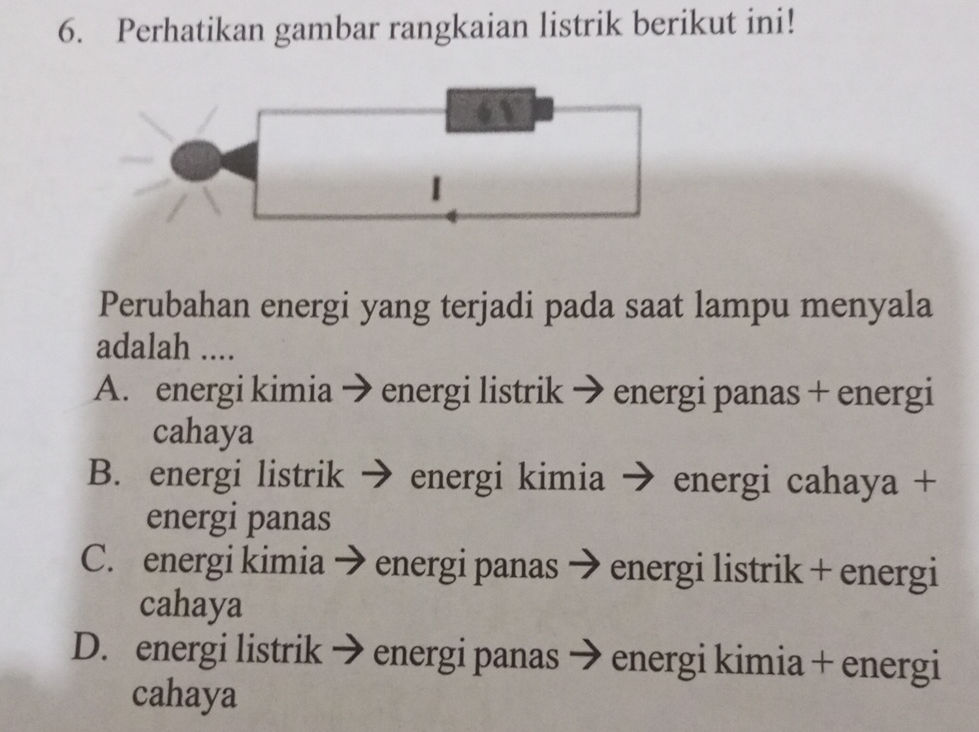 6. Perhatikan gambar rangkaian listrik | StudyX