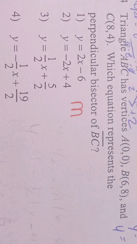 Triangle ABC has vertices A(0,0), B(6,8), | StudyX
