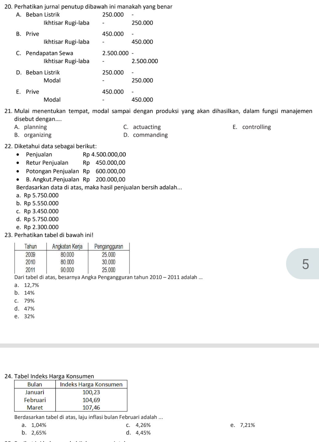 20. Perhatikan jurnal penutup dibawah ini | StudyX